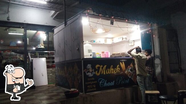 Menu at Mahek chaat point, Guntakal
