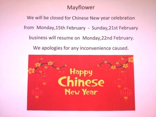 Menu at Mayflower Chinese Takeaway fast food, Motherwell