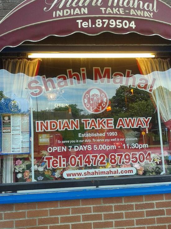 Menu at Shahi Mahal Takeaway fast food, Grimsby