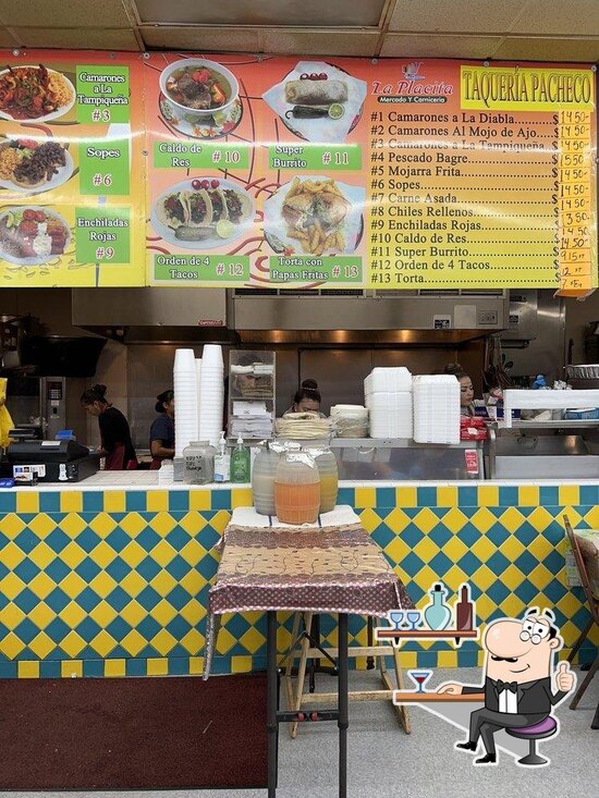Menu at Taqueria Pacheco restaurant, Soledad