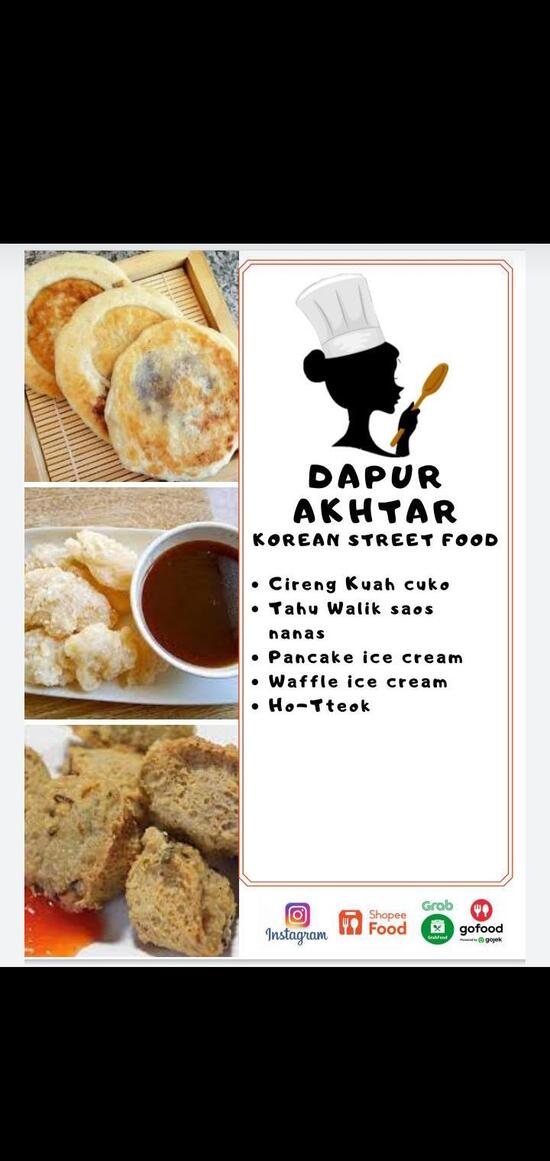 Menu at Dapur Akhtar (korean street Foods) cafe, Lembang