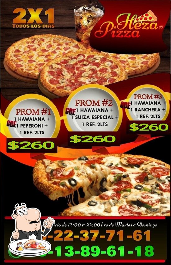 Menu at HEZA PIZZA restaurant, San Martín Azcatepec
