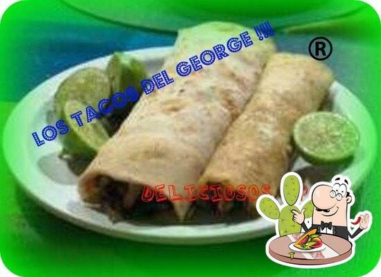 Menu at Los tacos del George restaurant, Puebla City