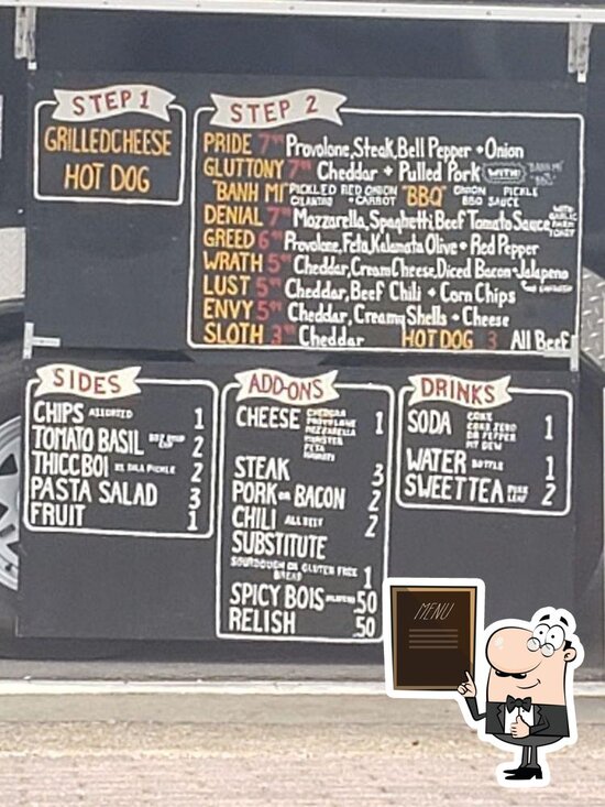 Menu at Cheesus restaurant, Fort Walton Beach