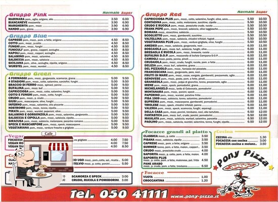 Pony Pizza, Pisa - Menu del ristorante, prezzi e recensioni
