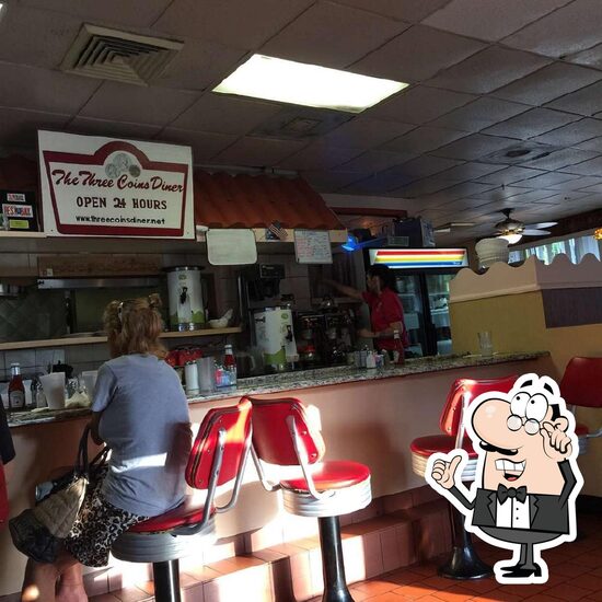 Menu at Three Coins Diner restaurant, Tampa, N Nebraska Ave
