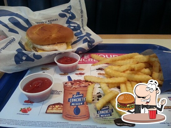 Menu at Culver's fast food, Monroe