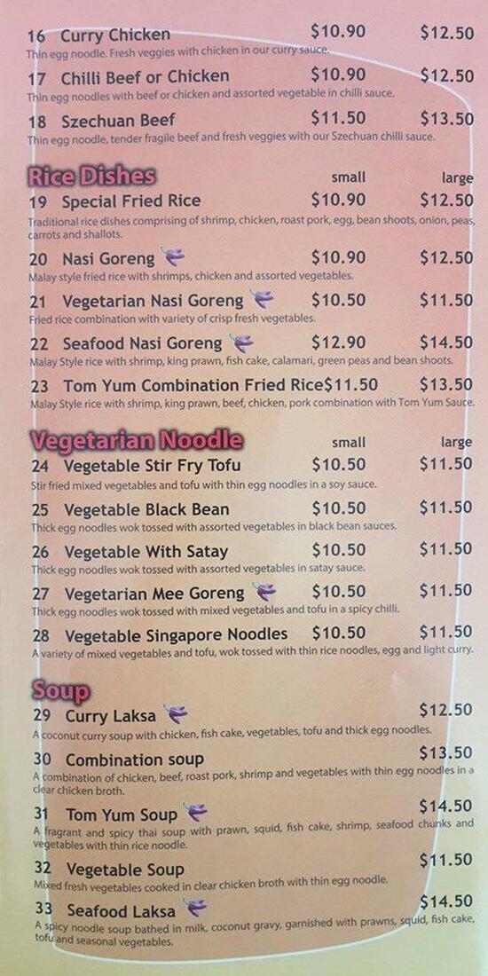 Menu at Noodle King Bento & Sushi restaurant, Bluff Point