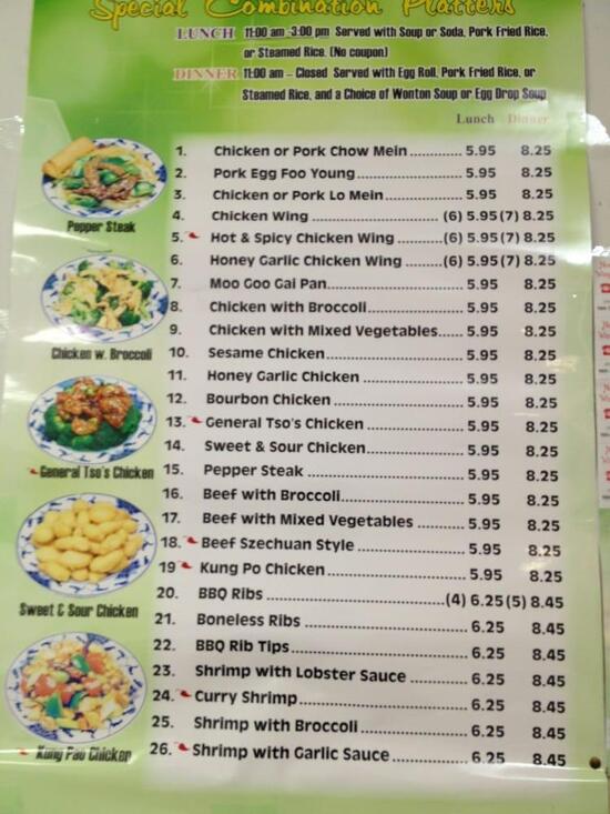 Menu at New Wong’s Chinese Take-Out Restaurant, Hollywood