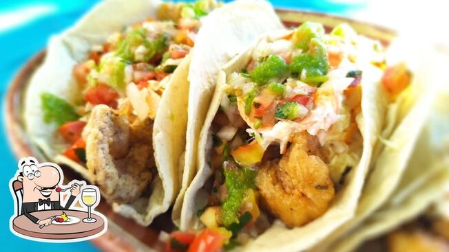 Menu at Tacos Mar restaurant, San Patricio