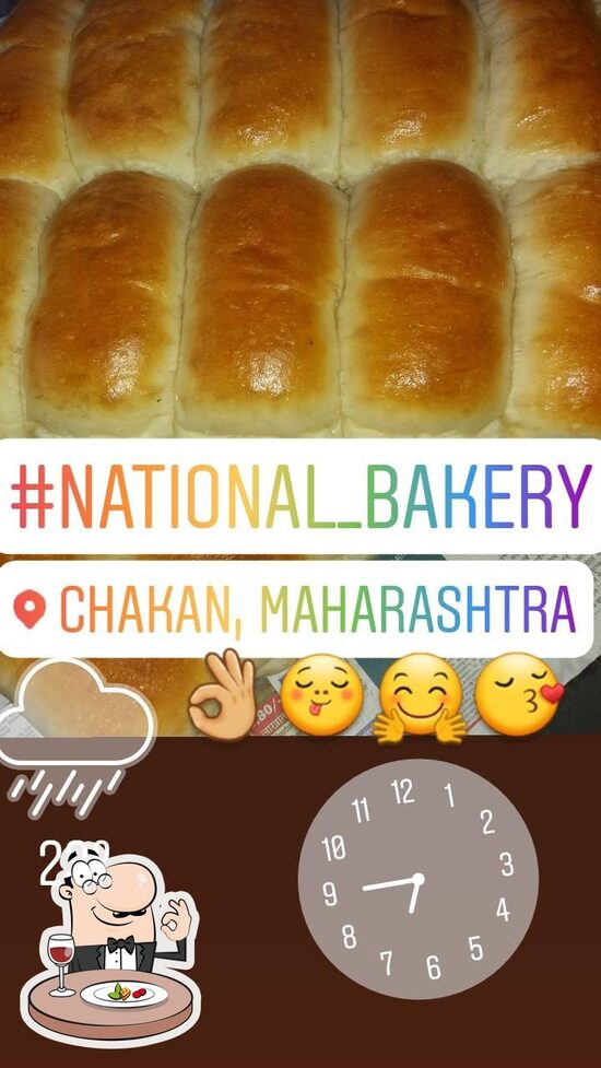 Menu at National Bakery, Chakan