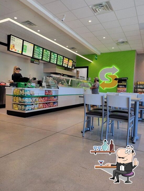 Menu at Subway fast food, West Branch