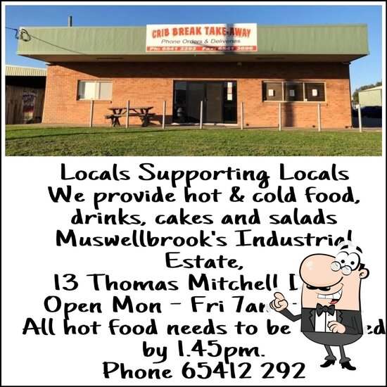 Menu at Crib Break Takeaway fast food, Muswellbrook