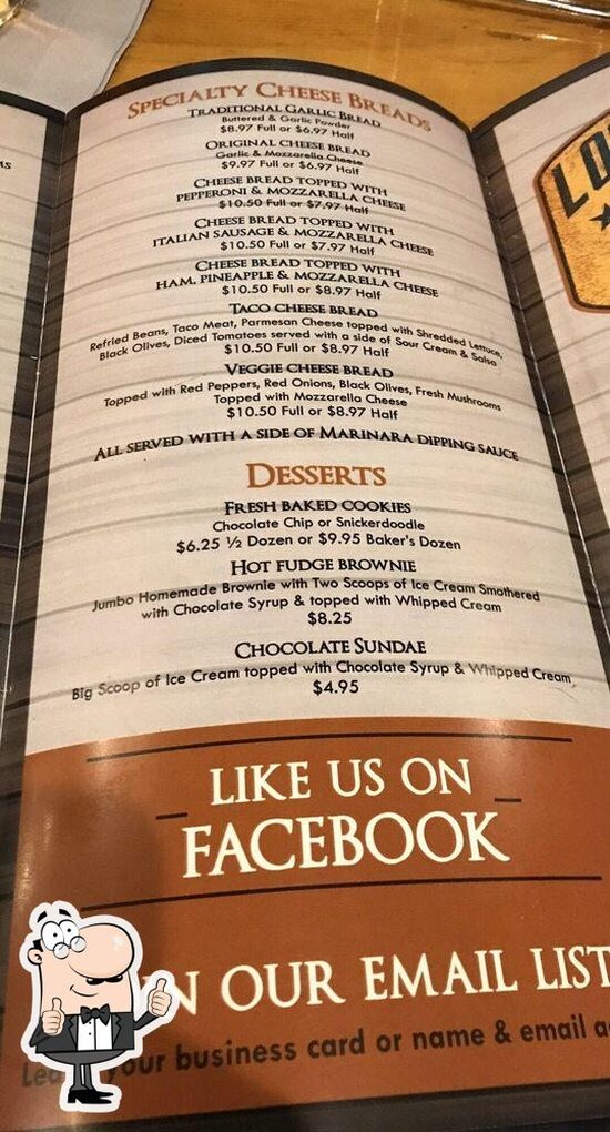 Menu at Loose Moose Saloon & Conference Center pub & bar, Mankato