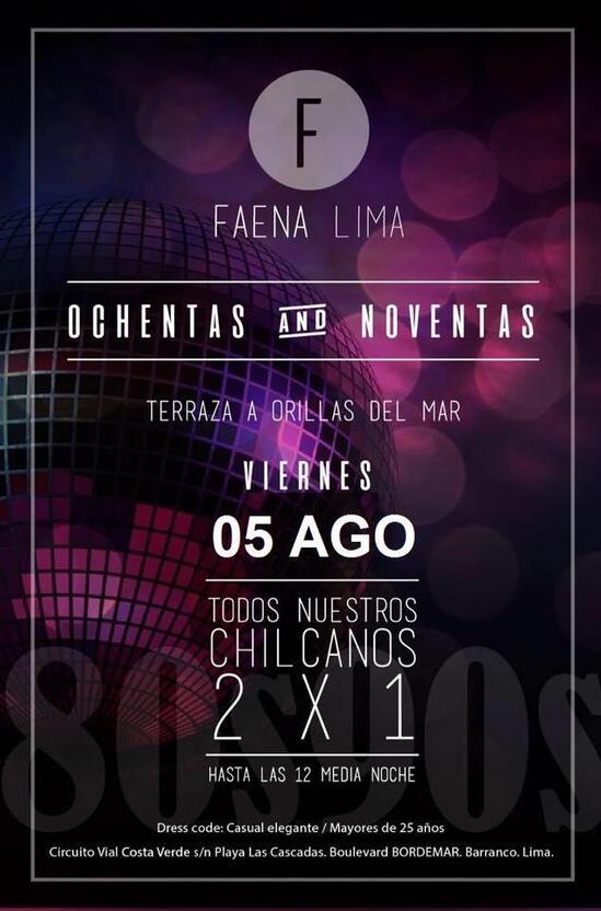 Menu at FAENA Lounge, Barranco District