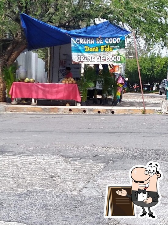 Menu at Crema de coco Doña Fide, Cuernavaca