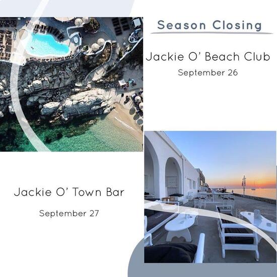 Menu at JackieO’, Mikonos