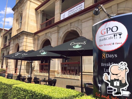 Menu at GPO Bar & Cafe, Toowoomba City