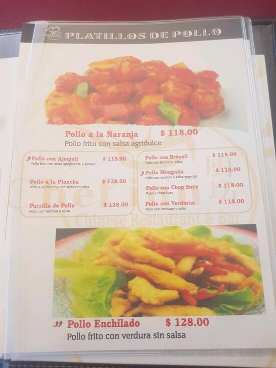 Menu at Chef Inn restaurant, Hermosillo