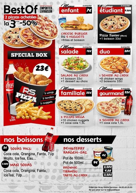 RS Pizza restaurant, Annecy - Restaurant menu and reviews