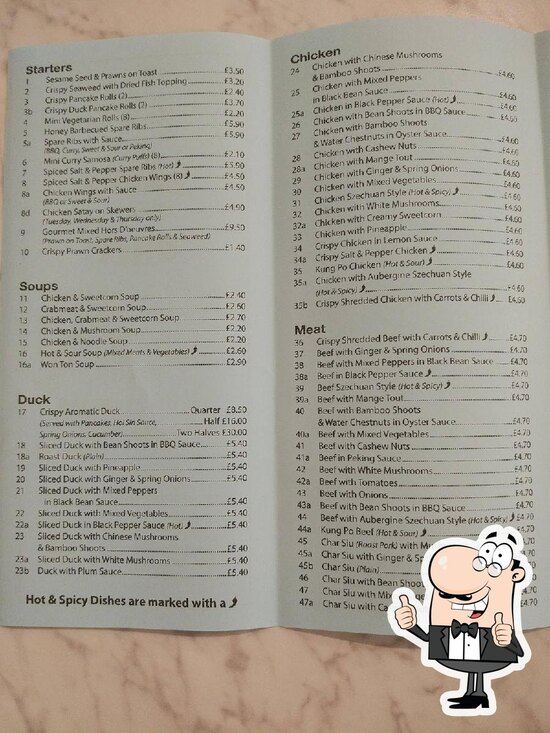 The Happy Chef Chinese, Seaford - Restaurant menu, prices and reviews