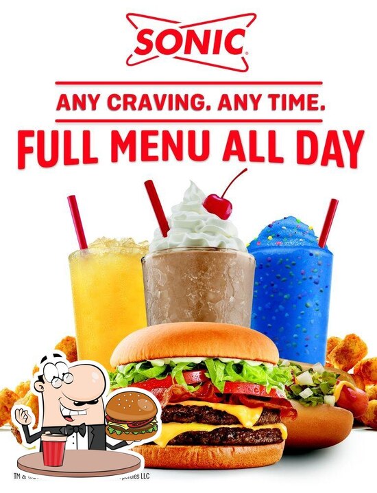 Menu at Sonic Drive-In fast food, Lafayette, Johnston St