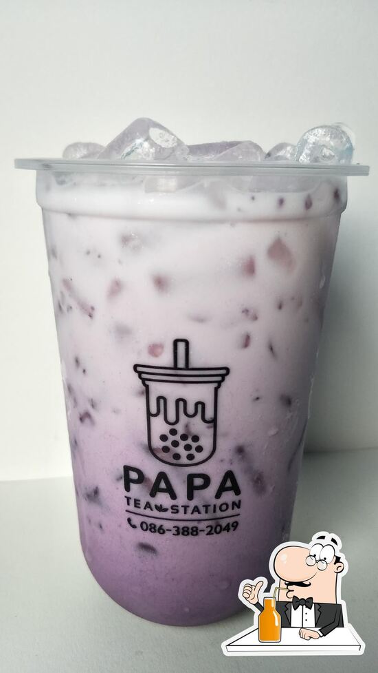 Menu at PAPA TEA STATION cafe, Nakhon Luang