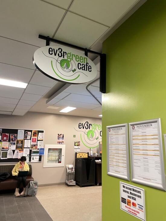 Menu at Ev3rgreen Cafe, Waterloo