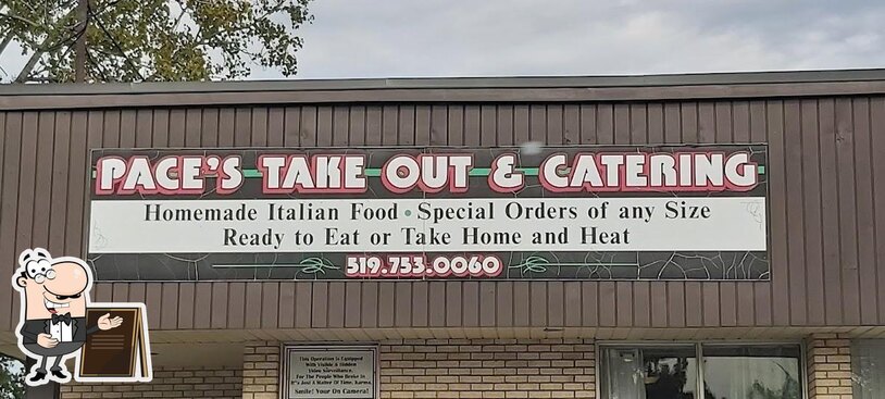 Menu at Pace's Take Out & Catering restaurant, Brantford