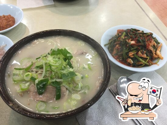 Menu at Manchon Somunnan Dwaeji-gukbap restaurant, Daegu