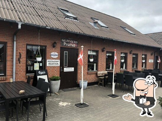 Menu at Pårup Kro restaurant, Denmark