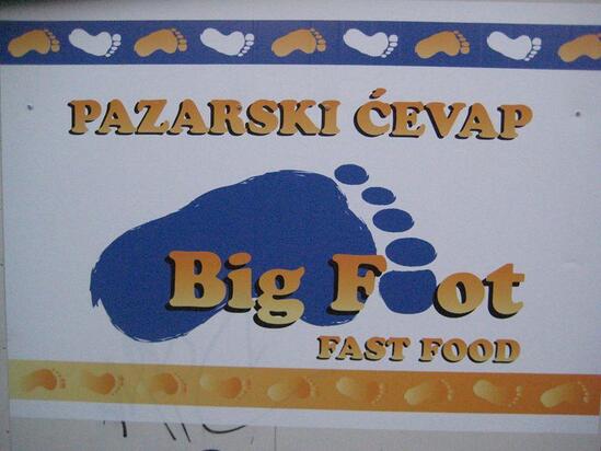 Menu at Fast Food BigFoot Kotez, Belgrade