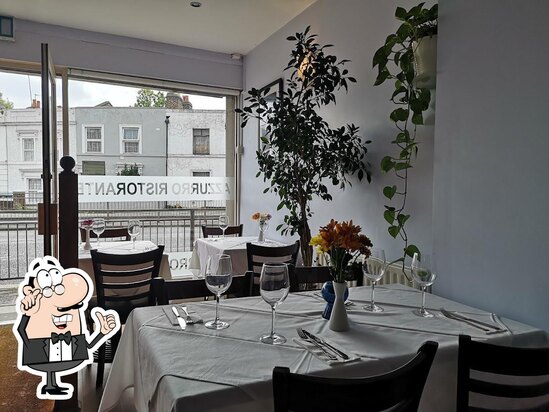 Menu at Azzurro restaurant, London, 255 Eltham High St
