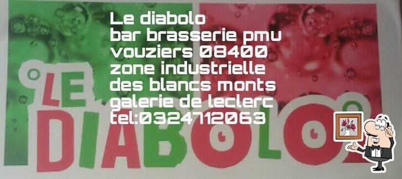 Menu at Le Diabolo pub & bar, Vouziers, Rue du Blanc Mont