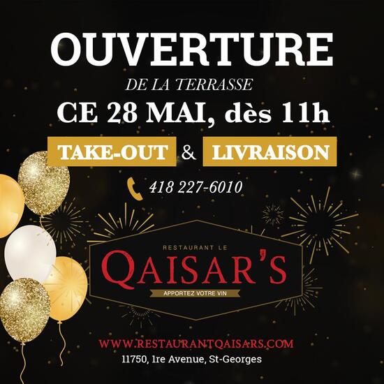 Menu au Restaurant Qaisar's, Saint-Georges