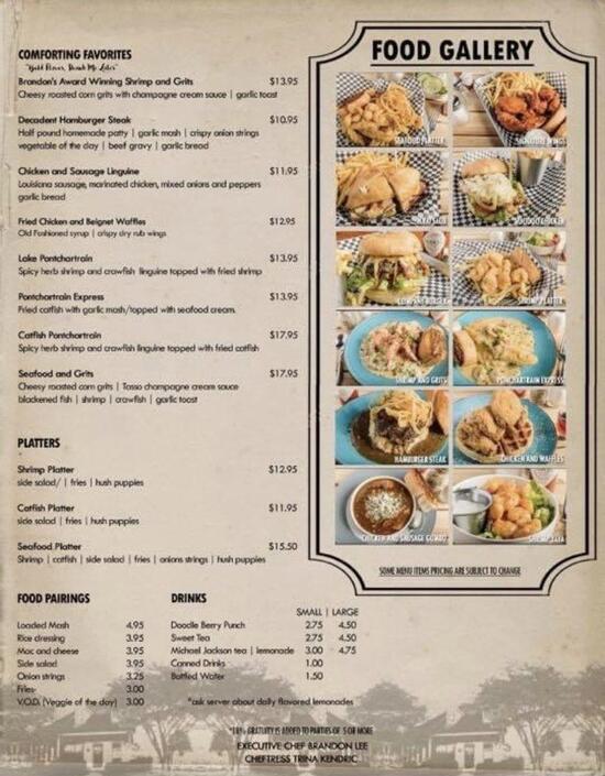 Menu at Sweet & savory desserts, Gonzales