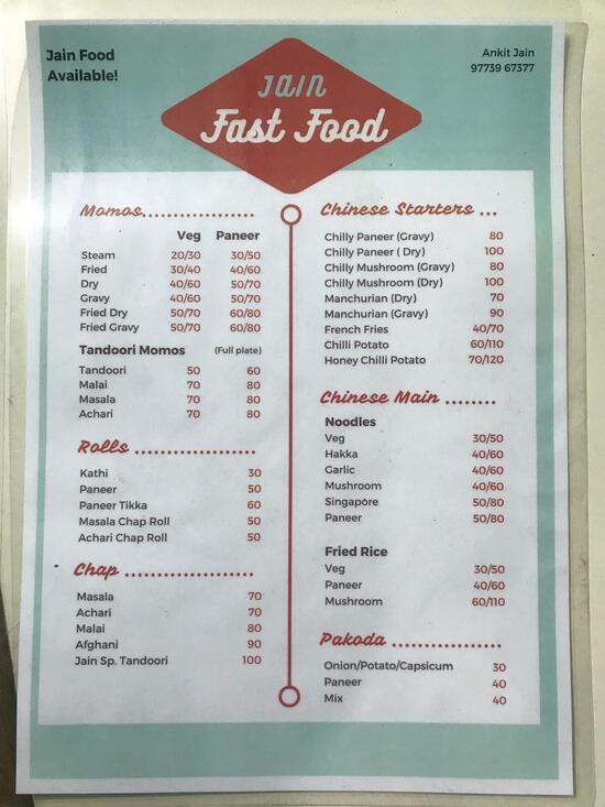 Menu at Jain Fast Food, Gurugram, /31