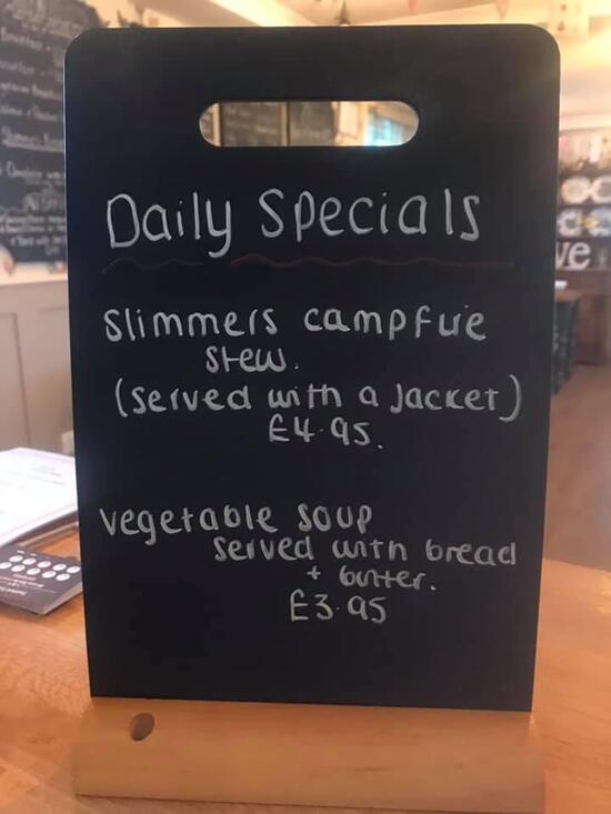 Menu at Titchfield Teahouse cafe, Mansfield