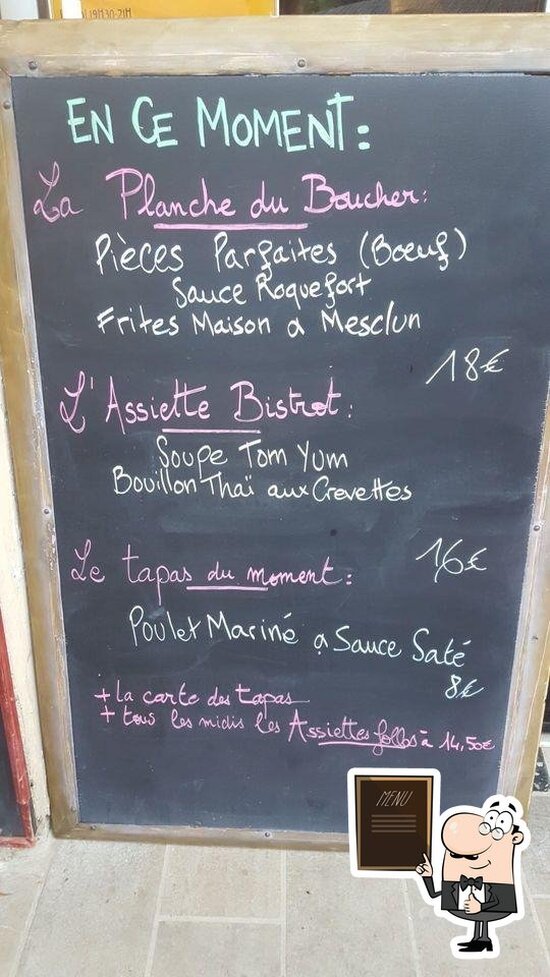 Menu at Le Troquet Toqué restaurant, Sauve
