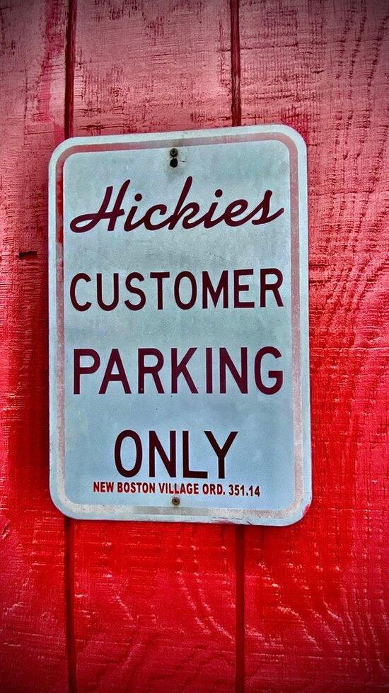 Menu at Hickie's Hamburger Inn fast food, New Boston