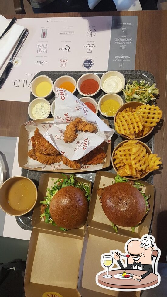 Menu at CHIX restaurant, Edinburgh