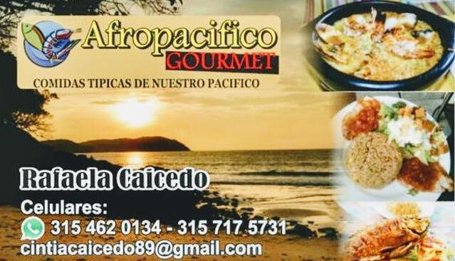 Menu at Afro Pacífico Gourmet restaurant, Cali