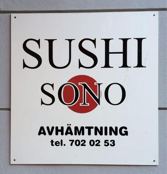 Menu at Sushi Sono restaurant, Stockholm