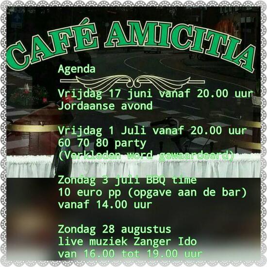 Menu at Amicitia 2, Groningen