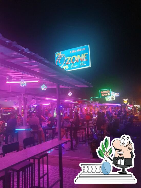 Menu at Ozone bar, Pattaya City