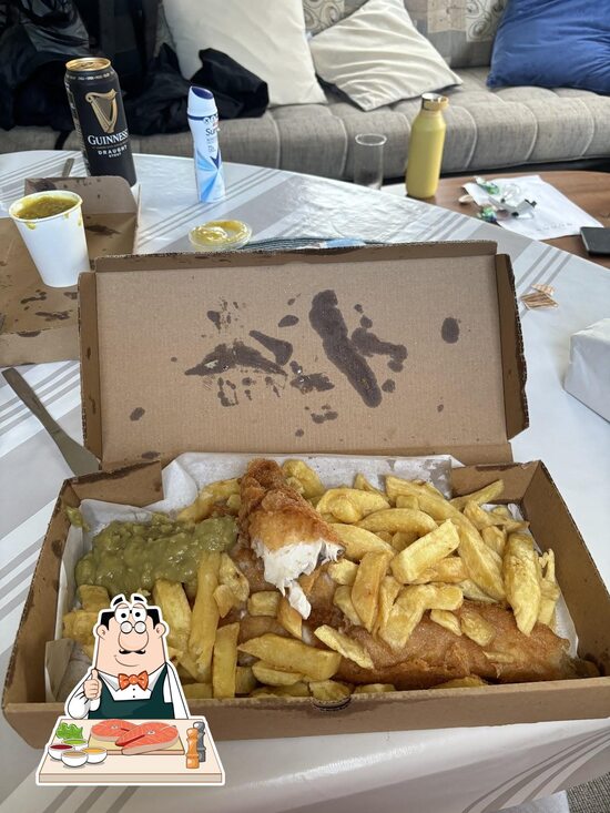 Menu at St Anne's fish and chip restaurant, Mablethorpe