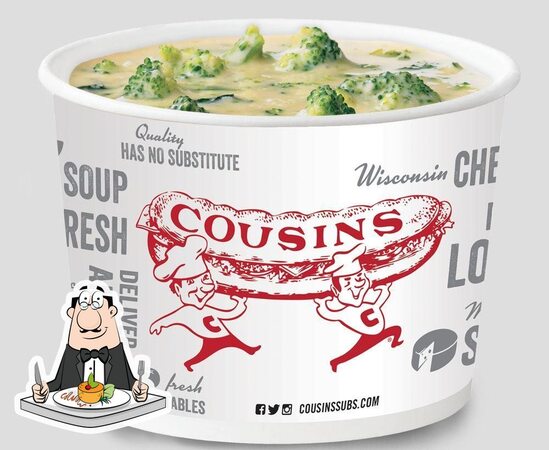 Menu at Cousins Subs restaurant, Crown Point