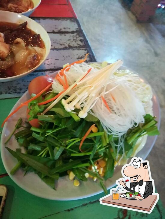 Menu at Pho-ngern fried pork buffet restaurant, Kaeng Khoi