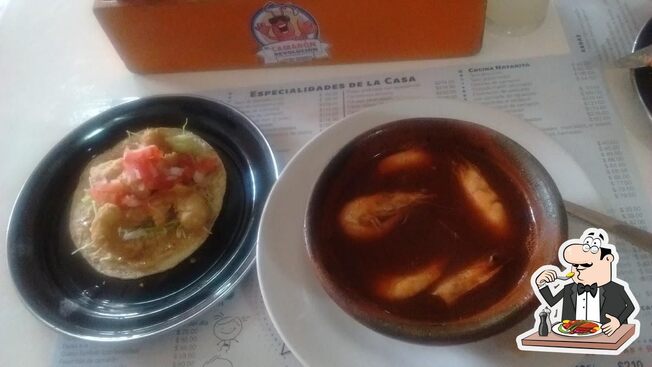 Menu at El Camarón Revolución restaurant, Mexico City
