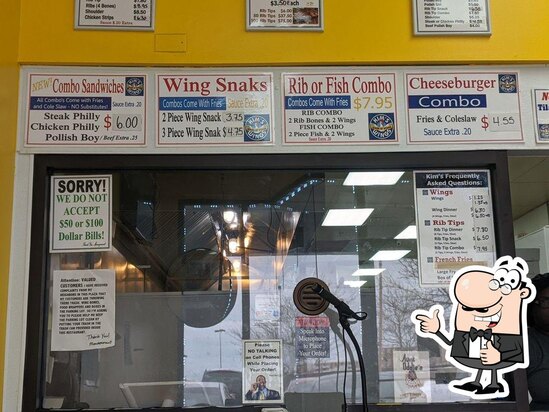 Menu at Kim's Wings BBQ, Willoughby Hills